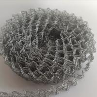 China Q235 Galvanized Low Carbon Steel Wire Mesh 15mm Wide 0.25mm Knitted Metal Mesh for sale