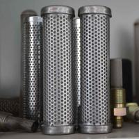 China SS316L Perforated Metal Filter Screen Mesh Cylinder anti rust With Fine Flange for sale