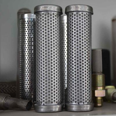 China SS316L Perforated Metal Filter Screen Mesh Cylinder anti rust With Fine Flange for sale