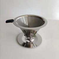 China Food Grade 115mm 125mm Coffee Filter Screen Mesh Stainless Steel Coffee Dripper for sale