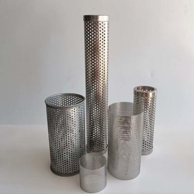China Perforated Cylindrical Extruder Screen Mesh With Spot Welded Or Alloy Border Edge for sale