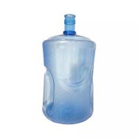 China Poly Carbonate 5 Gallon Water Bottle Round Body 20 Litres Water Bottle With Strip for sale
