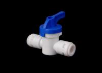 China PP Quick Connect Water Fittings Manual Flush Connector Valve With Tube OD 1/4'' for sale