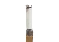 China Silver Plastic / Paper Cup Holder Dispenser Durable Simple Elegant Appearance for sale