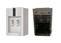 China Plastic Tabletop Water Cooler Dispenser Grey Color 500W Heating Power High Efficiency for sale