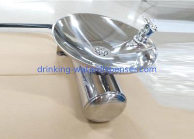 China Ambient Water Wall Hung Drinking Fountain Push / Press Bubbler Faucet Great Strength for sale
