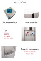 China Free standing 16L/E bottled hot and cold drinking water dispenser with complete silver painting for sale