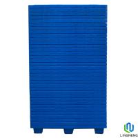 China Grid Surface Lightweight Plastic Pallet 4 Way Entry European HDPE One Sided with Nine Leg for sale