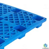 China Stackable Lightweight Plastic Pallets 1100x1100x145mm With 9 Feet for sale