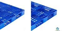 China Industrial Lightweight Plastic Pallet Single Face 4 Way Entry Pallet 1000*1000*120mm for sale