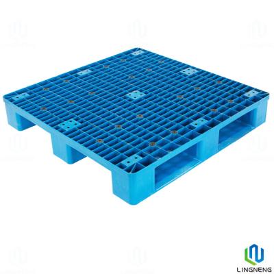 China Industrial 4 Way Heavy Duty Plastic Pallet Single Face 1000*1000*160mm for sale