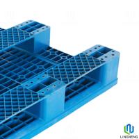 China Industrial 4 Way Heavy Duty Plastic Pallet Single Face 1000*1000*160mm for sale