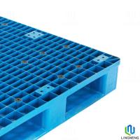 China Industrial 4 Way Heavy Duty Plastic Pallet Single Face 1000*1000*160mm for sale