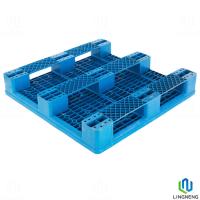 China Industrial 4 Way Heavy Duty Plastic Pallet Single Face 1000*1000*160mm for sale