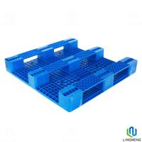 China 3 Runners HDPE Plastic Pallet Single Face 1100*1100*160mm With Tubes for sale