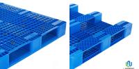 China 3 Runners HDPE Plastic Pallet Single Face 1100*1100*160mm With Tubes for sale
