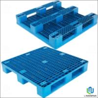 China Industrial 4 Way Heavy Duty Plastic Pallet Single Face 1000*1000*160mm for sale