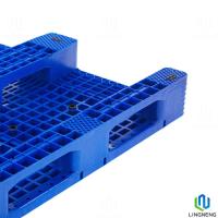 China 1100 X 1100 Heavy Duty Plastic Pallet Two Way  Entry Euro Warehouse Plastic Forklift Pallets for sale