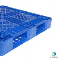 China Single Face Industrial Plastic Pallet 4 Way Entry 1100*1100*150mm for sale