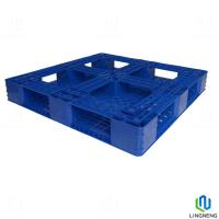 China Single Face Industrial Plastic Pallet 4 Way Entry 1100*1100*150mm for sale