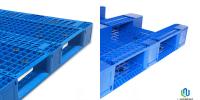 China Heavy Duty Blue Plastic Pallets Stackable 4 Way Plastic Pallet 1200 X 1000 for sale