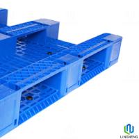 China 3 Runners Heavy Duty Industrial Plastic Pallets With Reinforced Steel 1200*1000*160mm for sale