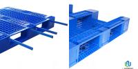 China 3 Runners Heavy Duty Industrial Plastic Pallets With Reinforced Steel 1200*1000*160mm for sale