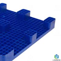 China Anti Slip Heavy Duty Plastic Pallet Blue 1200*1000*150mm With Nine Feet / Smooth Top for sale