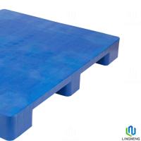 China Anti Slip Heavy Duty Plastic Pallet Blue 1200*1000*150mm With Nine Feet / Smooth Top for sale