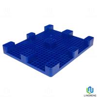 China Anti Slip Heavy Duty Plastic Pallet Blue 1200*1000*150mm With Nine Feet / Smooth Top for sale