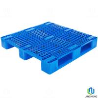 China Stackable Nestable Plastic Pallets 1200X1200X160mm 3 Runners  Heavy Duty for sale