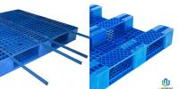China 3 Runners Heavy Duty Plastic Storage Pallets 1200*1200*160mm With Steel Tubes for sale
