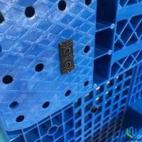 China 3 Runners Heavy Duty Plastic Storage Pallets 1200*1200*160mm With Steel Tubes for sale