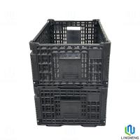 China 50L Plastic Storage Shoe Box , Folding Plastic Crates Heavy Duty For Moving Organizer Crate for sale