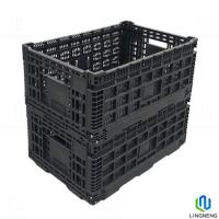China 50L Plastic Storage Shoe Box , Folding Plastic Crates Heavy Duty For Moving Organizer Crate for sale