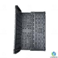 China 50L Plastic Storage Shoe Box , Folding Plastic Crates Heavy Duty For Moving Organizer Crate for sale