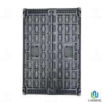 China 50L Plastic Storage Shoe Box , Folding Plastic Crates Heavy Duty For Moving Organizer Crate for sale