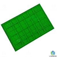 China 27L Lightweight Folding Crate Box Vegetable Fruit Turnover Mesh Crate With Handles for sale