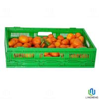 China 32 Litre Plastic Folding Storage Crates ,  Collapsible Agriculture Plastic Crates for sale