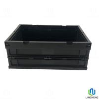 China 46L Collapsible Storage Box Plastic Collapsible Storage Bins With Lid 600*400*240mm for sale