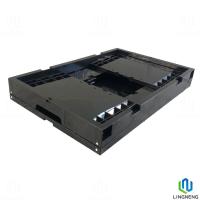 China 46L Collapsible Storage Box Plastic Collapsible Storage Bins With Lid 600*400*240mm for sale