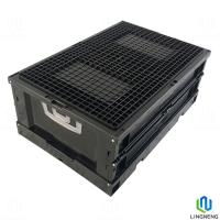 China 46L Collapsible Storage Box Plastic Collapsible Storage Bins With Lid 600*400*240mm for sale