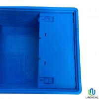 China 46L Collapsible Storage Box Plastic Collapsible Storage Bins With Lid 600*400*240mm for sale