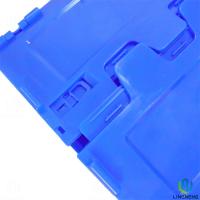 China Durable 54L Blue Plastic Foldable Container Collapsible Storage Box Without Lid for sale