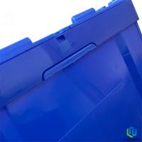 China 62L Folding Plastic Storage Crate , Plastic Collapsible Storage Boxes With Lids for sale