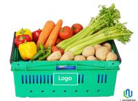China 48L Nestable Plastic Crates ,  Stackable Plastic Harvest Crates for sale