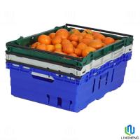 China 35L Nestable Stackable Plastic Harvest Agricultural Plastic Crates For Fruits And Vegetables for sale