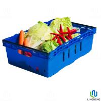 China 35L Nestable Stackable Plastic Harvest Agricultural Plastic Crates For Fruits And Vegetables for sale