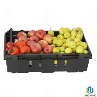 China 35L Nestable Stackable Plastic Harvest Agricultural Plastic Crates For Fruits And Vegetables for sale