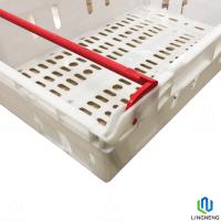 China 32L Plastic Fruit And Vegetable Crates Customized For Banana for sale